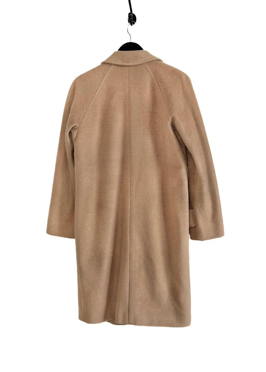 Max Mara Tan Camel Hair Pina Belted Wrap Coat – Boutique LUC.S